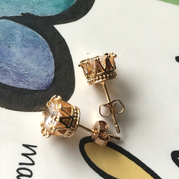 Jewelry | Stunning Elegant Crystal Rhinestone Crown Studs | Poshmark